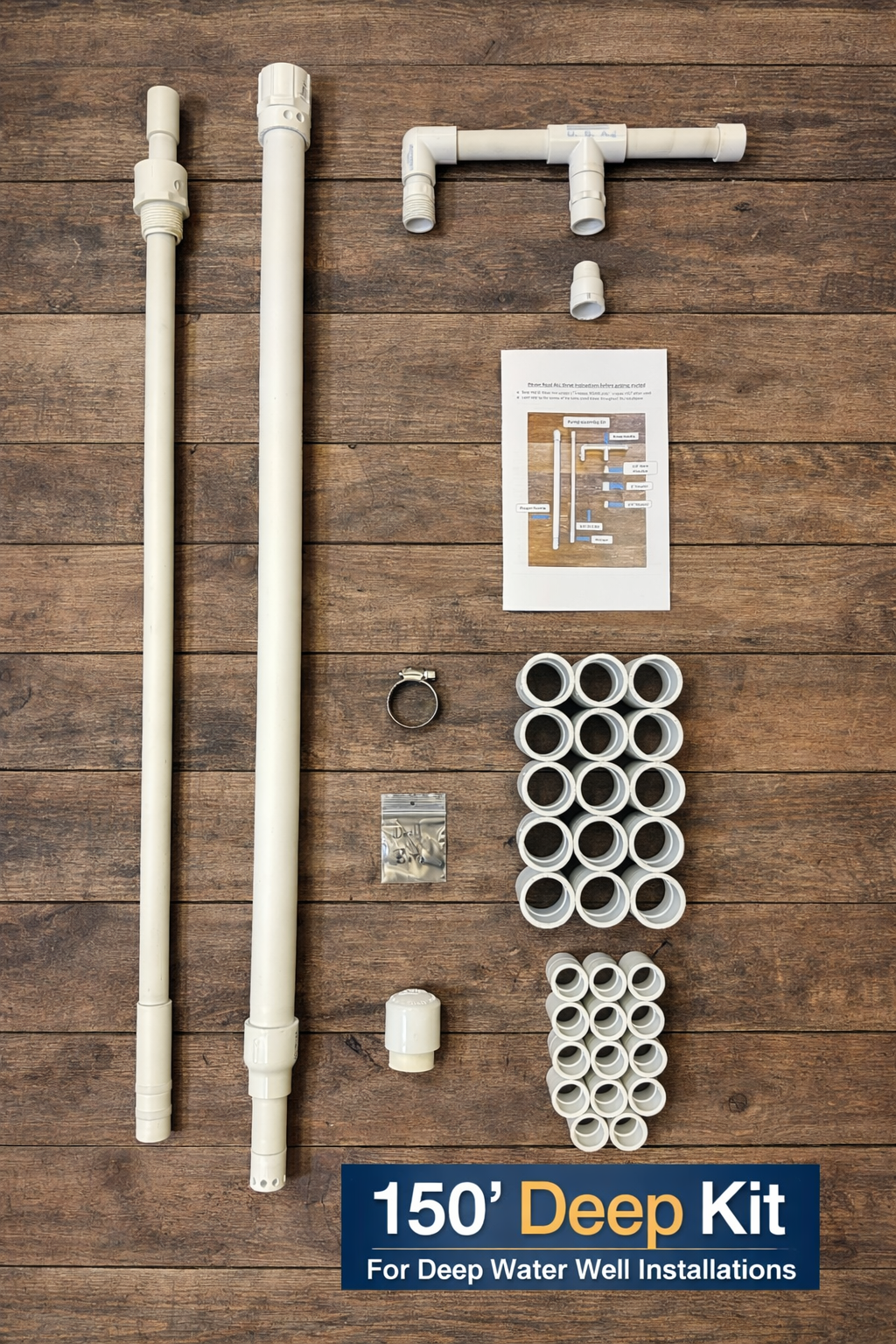 Manual Deep Well Hand Pump Kit (10–150 ft) | Bradley Well Pumps