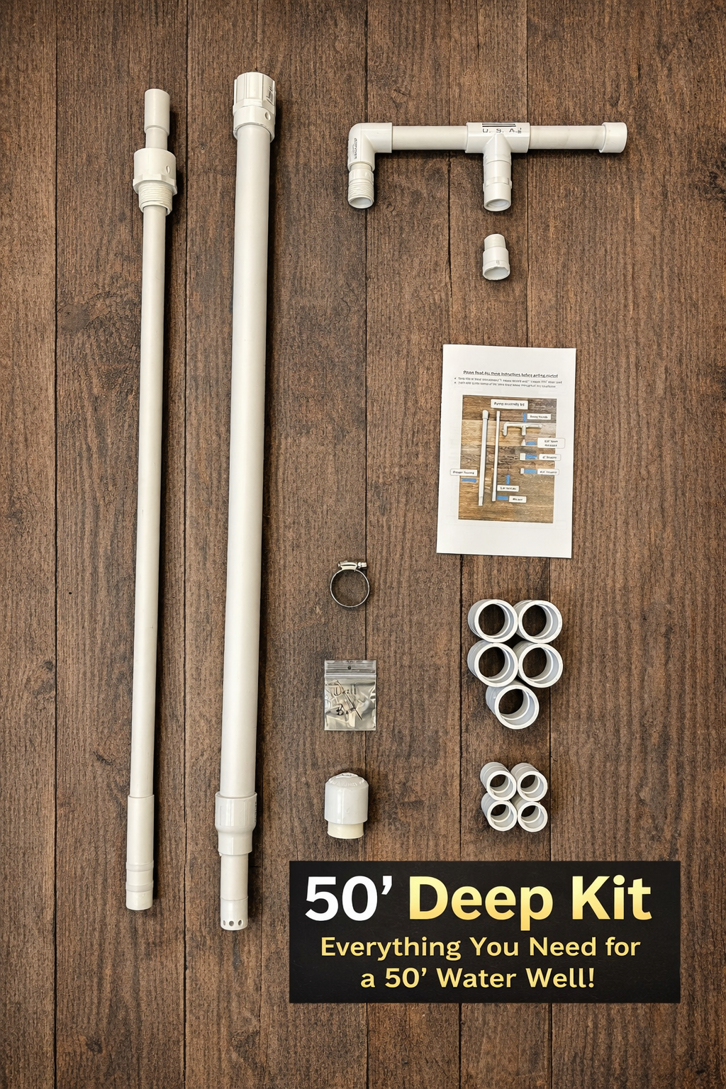 Manual Deep Well Hand Pump Kit (10–150 ft) | Bradley Well Pumps